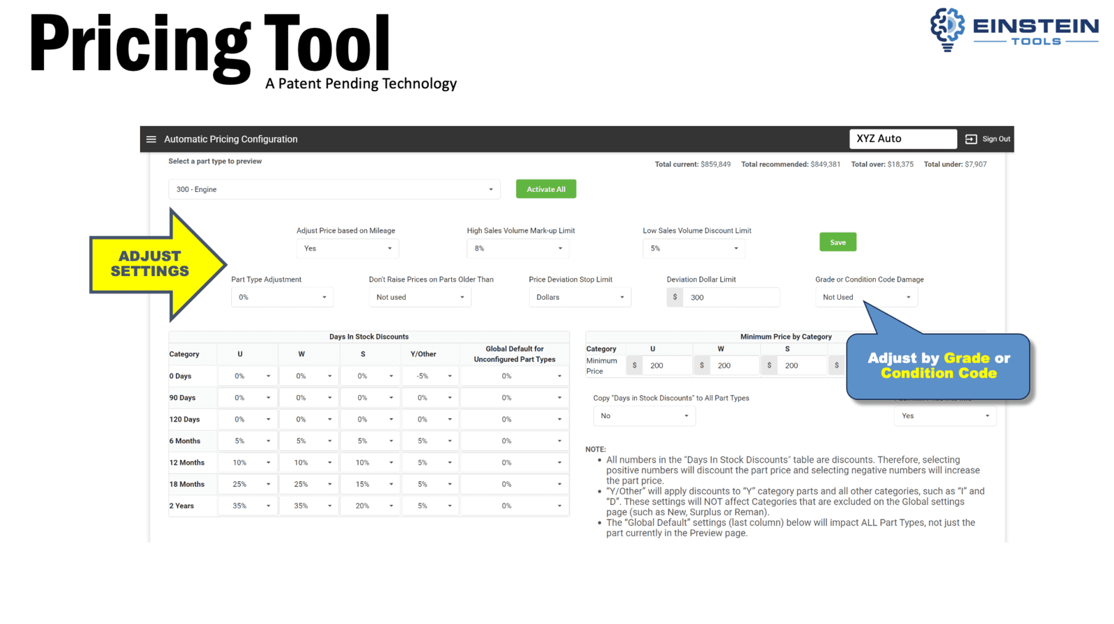 Pricing Tool | Einstein Tools